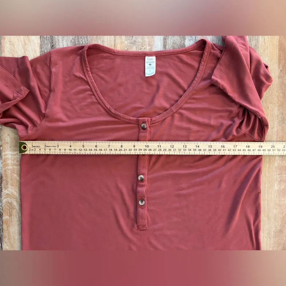kate quinn | Tops | Kate Quinn Set Of 2 Bamboo Blend Henley Tops Sage ...